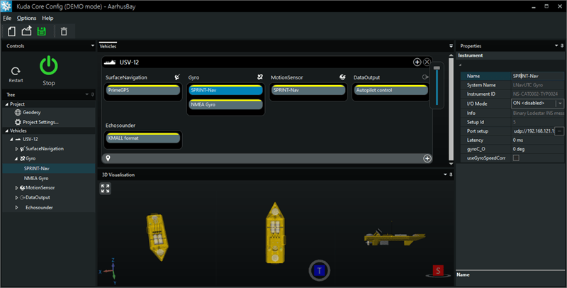 Simple setup for advanced hydrographic survey software