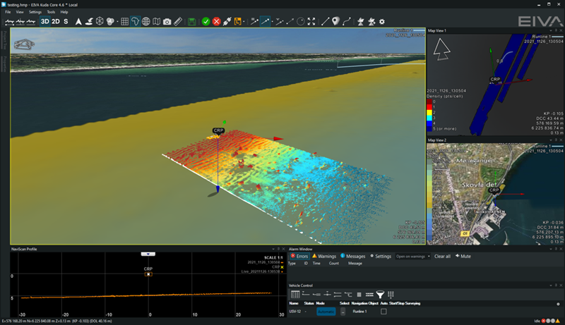 Simple setup for advanced hydrographic survey software