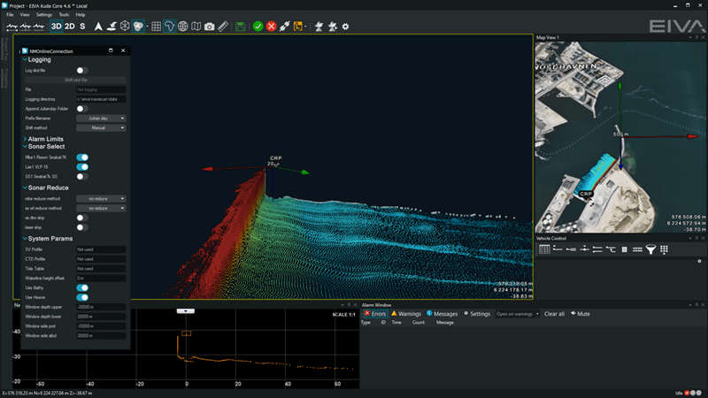 Simple setup for advanced hydrographic survey software