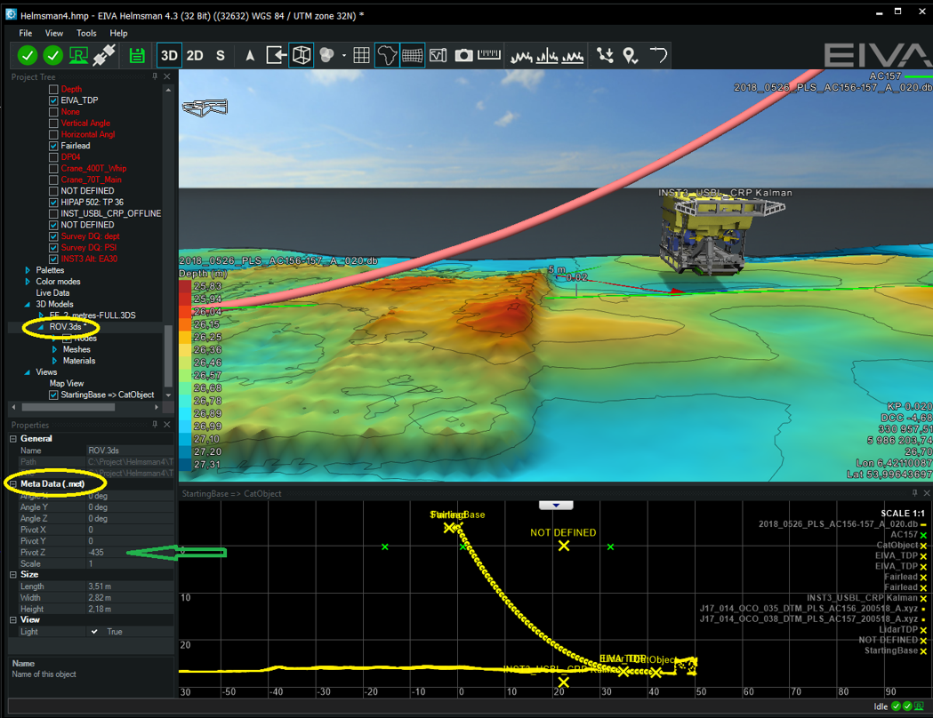 Efficient anchor handling and cable lay operations
